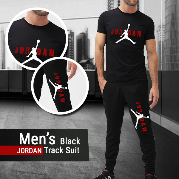 Mens Black Jordan Track Suit